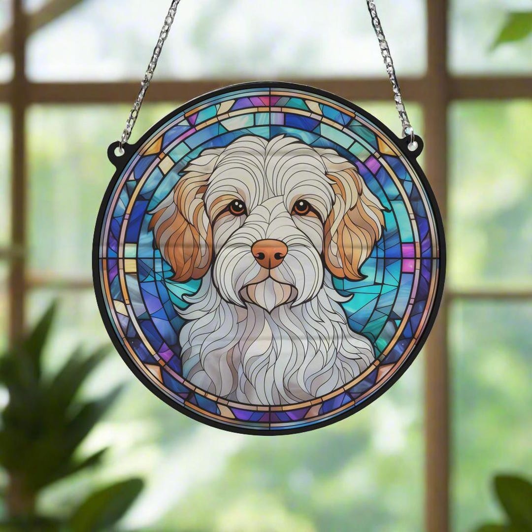 Clumber Spaniel Stained Glass Effect Suncatcher - Etsy