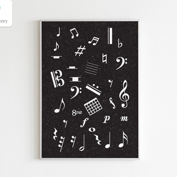 Musical Symbols Chart - Etsy