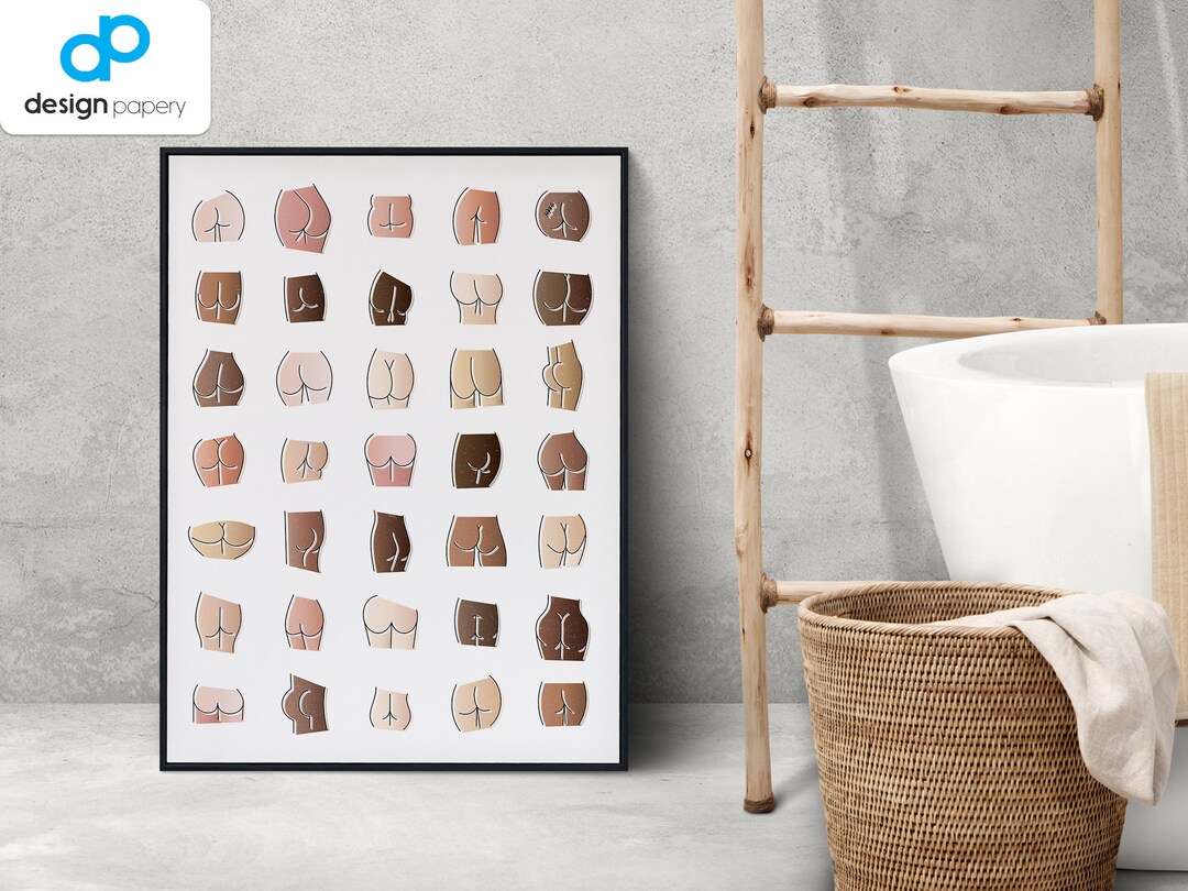 All Bums Welcome, Funny Bathroom Poster, Bathroom Sign, Body Positivity ...