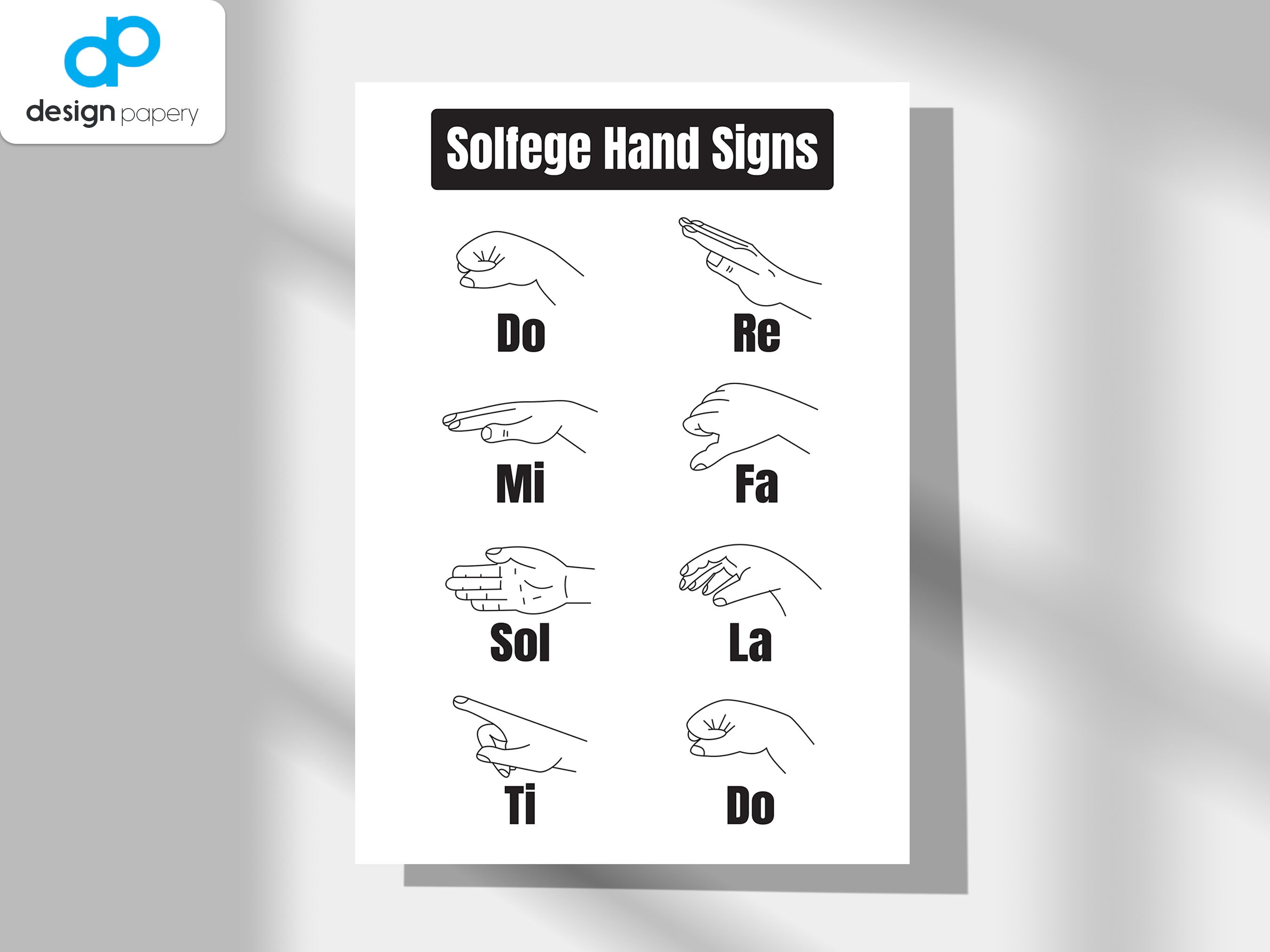 Solfege Hand Signs Music Poster Music Teacher Music - Etsy