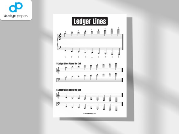 Treble Clef Notes Ledger Lines