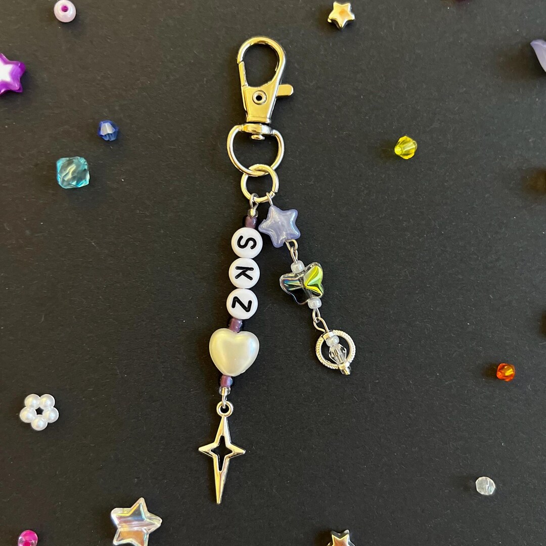 Stray Kids SKZ Stay Kpop Bead Keychain / Keyring Concert Accessories ...