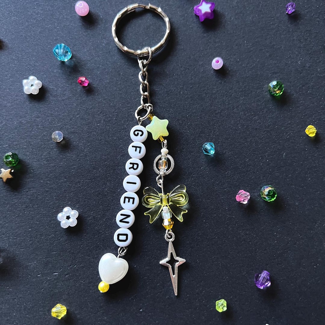 Gfriend Kpop Bead Keychain / Keyring | Buddy Phone Bag Beaded Charm ...