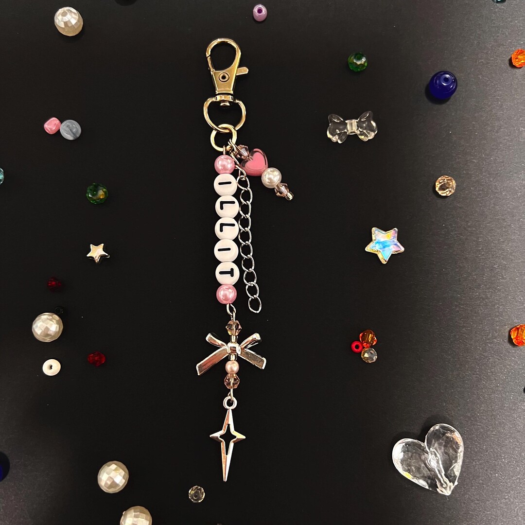 Illit Kpop Bead Pink Keychain / Keyring | Concert Accessories, Gift ...