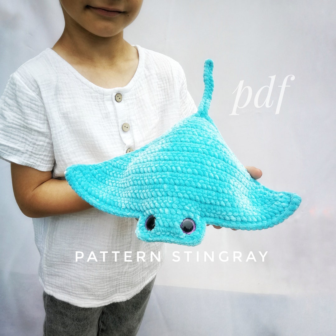 Crochet Pattern Stingray Plush, Amigurumi Pattern Stingray Crochet, Pattern Toy Stingray ...