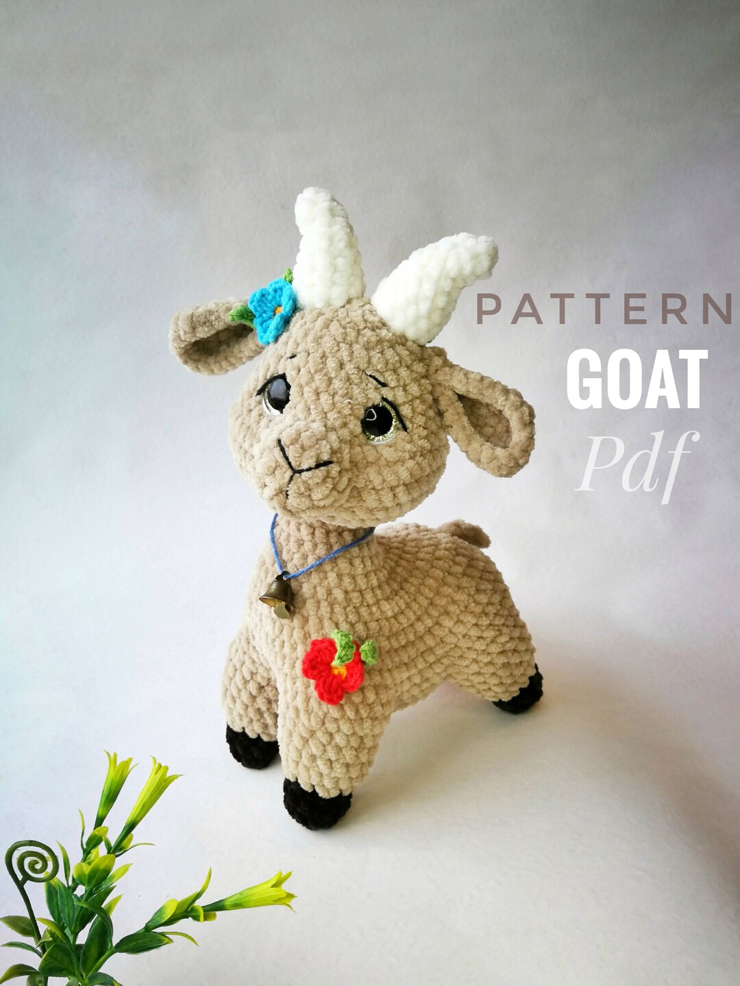 Crochet Goat Pattern, Goat Crochet Pattern, Goat Amigurumi Pattern ...