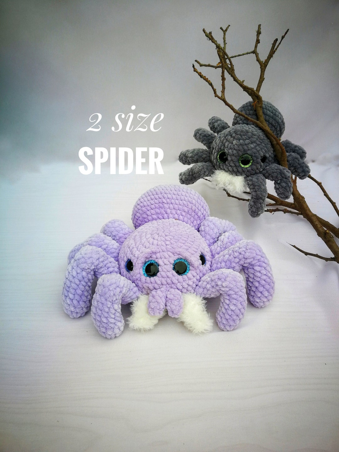 Crochet Spider Pattern Two Spider Sizes, 2 Pdf Files of Pattern ...