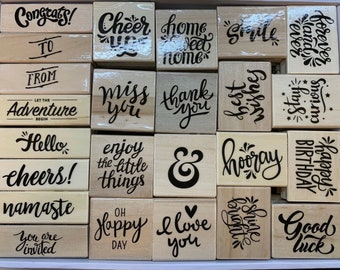 Saying Rubber Stamp | Etsy