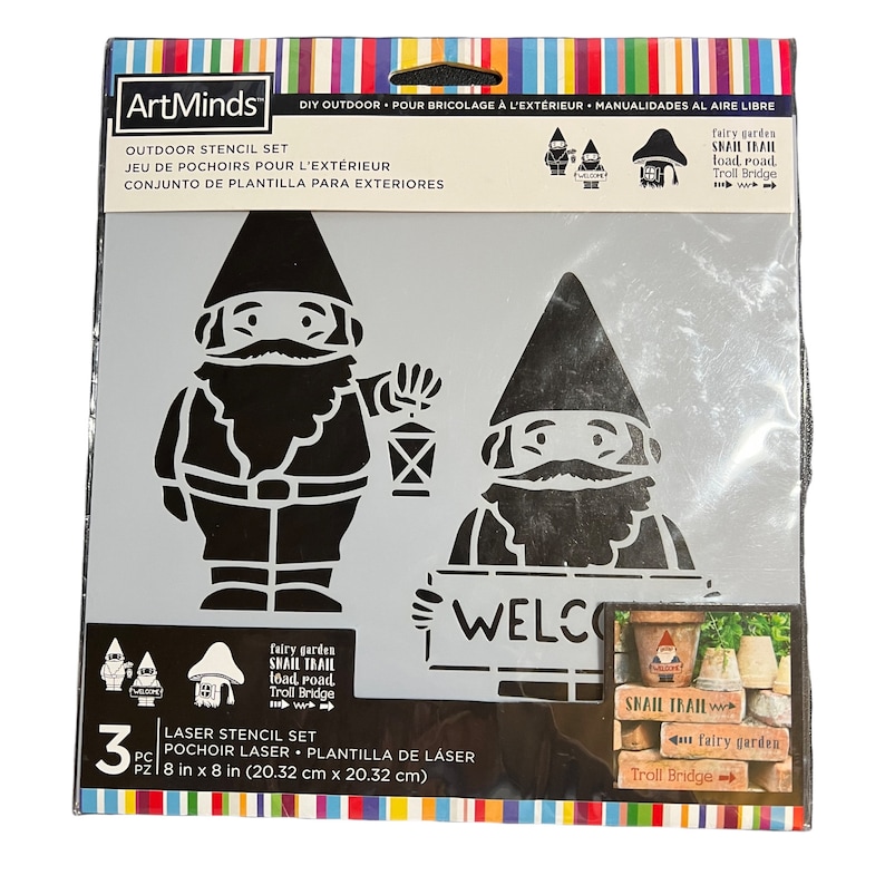 Artminds Outdoor Stencil Set Trolls Fairy Garden - Etsy