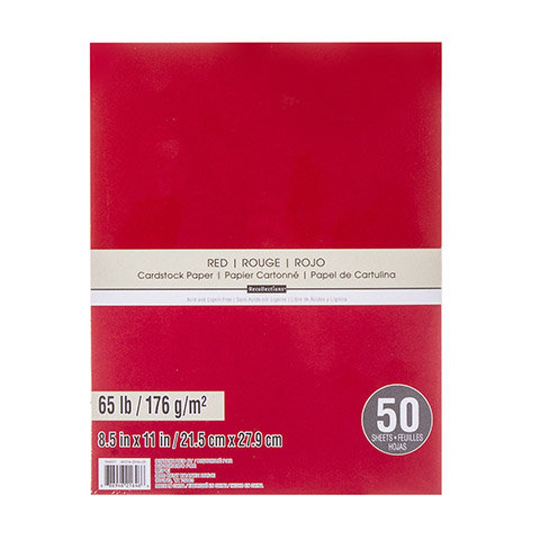 Recollections® 8.5x11 Inch Red Cardstock Paper, 50 Sheets - Etsy