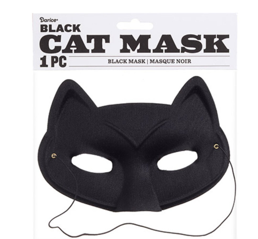 Darice Cat Eye Mask Costume Accessories 7 X 6 Inches Black - Etsy