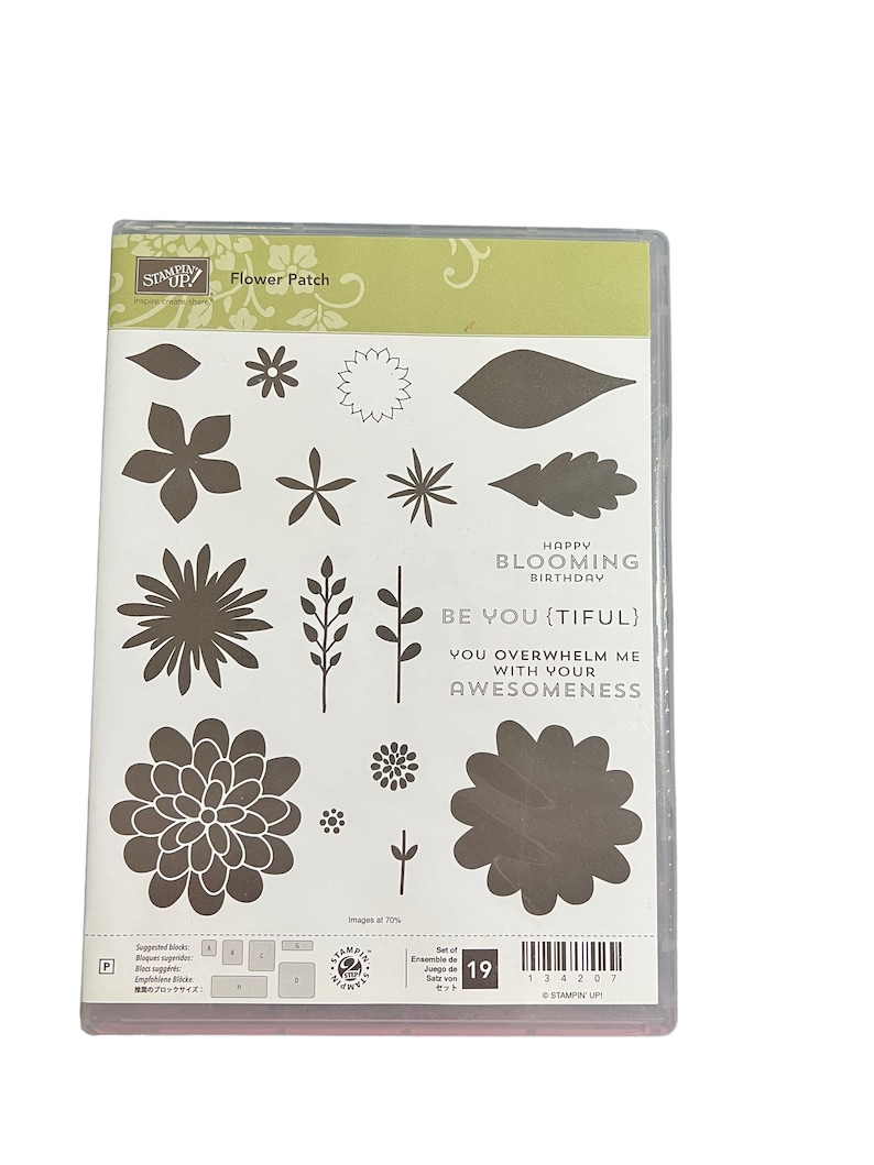Stampin up Flower Patch Set of 19 Clear Stamps - Etsy