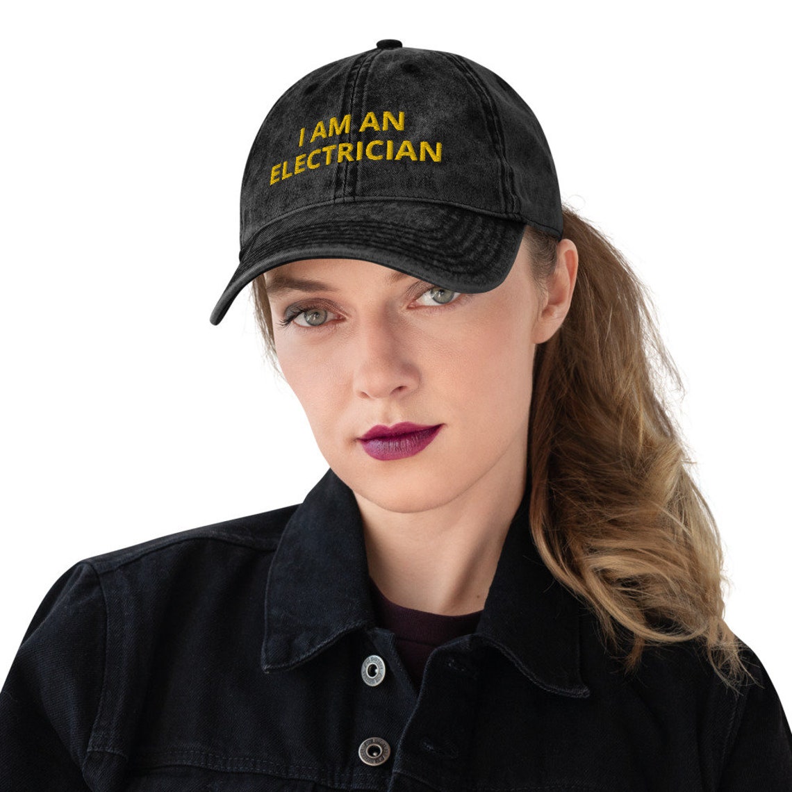 I AM AN ELECTRICIAN Professional Vintage Cotton Twill Cap Work ...