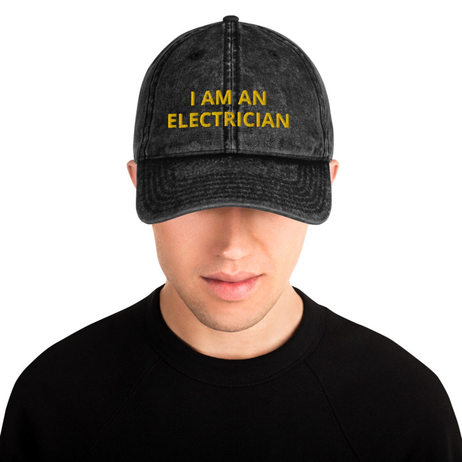 I AM AN ELECTRICIAN Professional Vintage Cotton Twill Cap Work ...