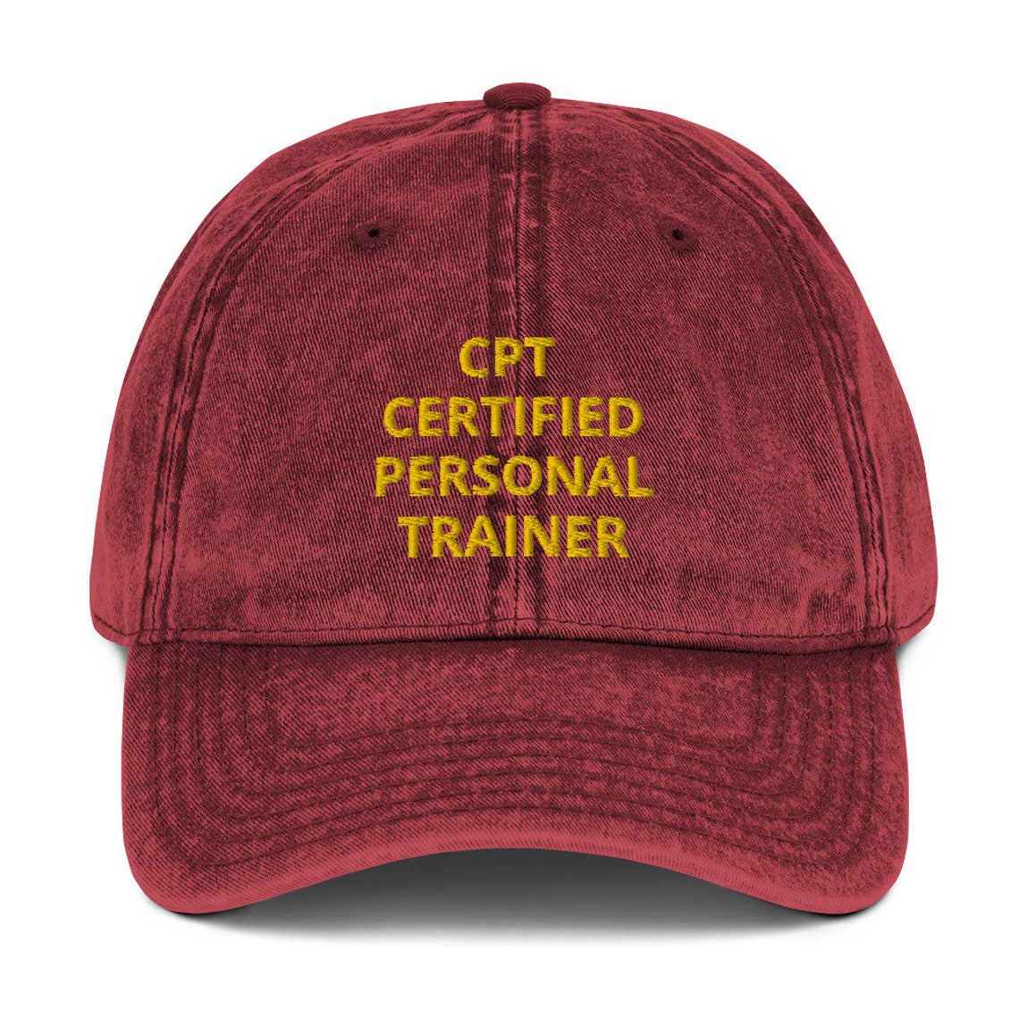 CPT CERTIFIED PERSONAL Trainer Professional Vintage Cotton Twill Cap ...