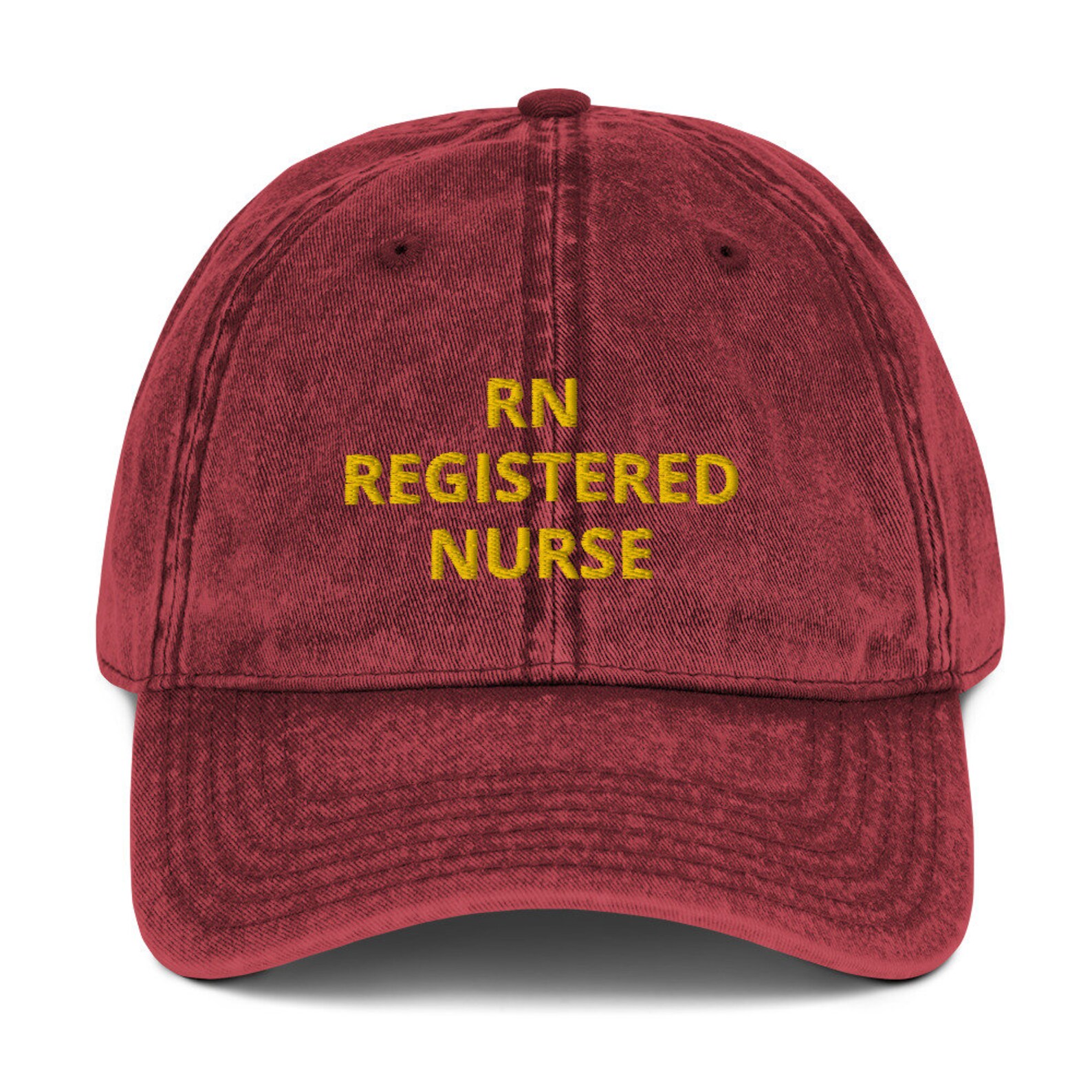RN REGISTERED NURSE Vintage Cotton Twill Cap Custom Caps for Men Custom ...