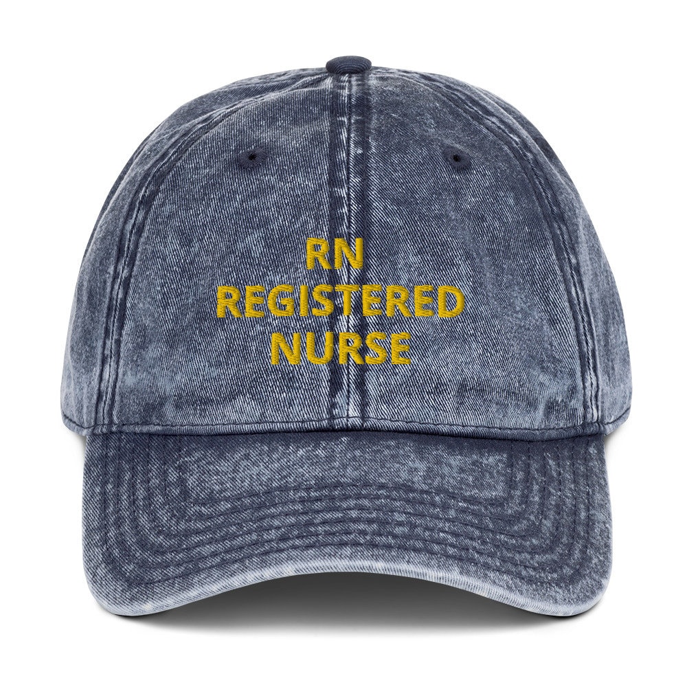 RN REGISTERED NURSE Vintage Cotton Twill Cap Custom Caps for Men Custom ...