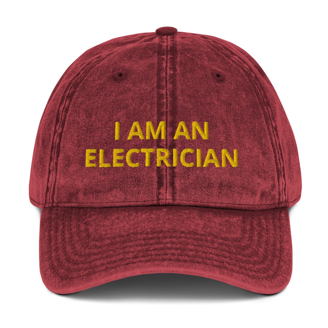 I AM AN ELECTRICIAN Professional Vintage Cotton Twill Cap Work ...