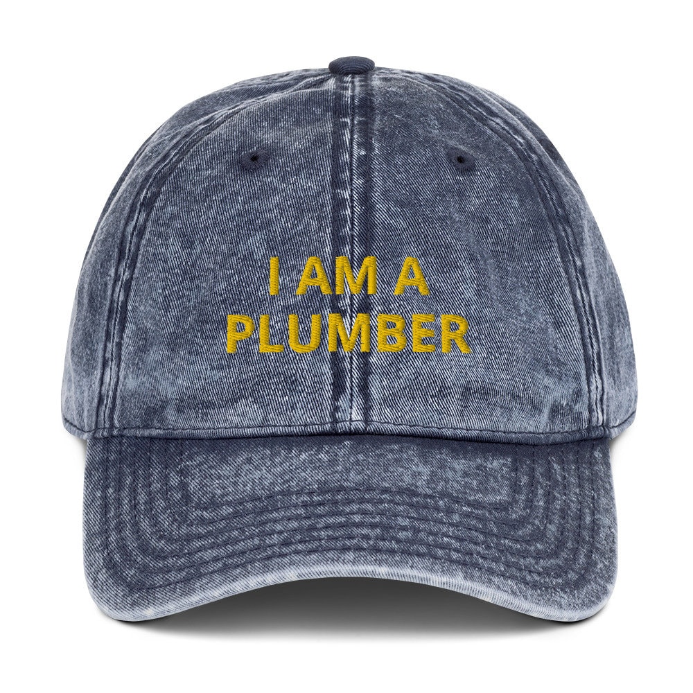 I AM A PLUMBER Vintage Cotton Twill Cap Home and Garden Household ...