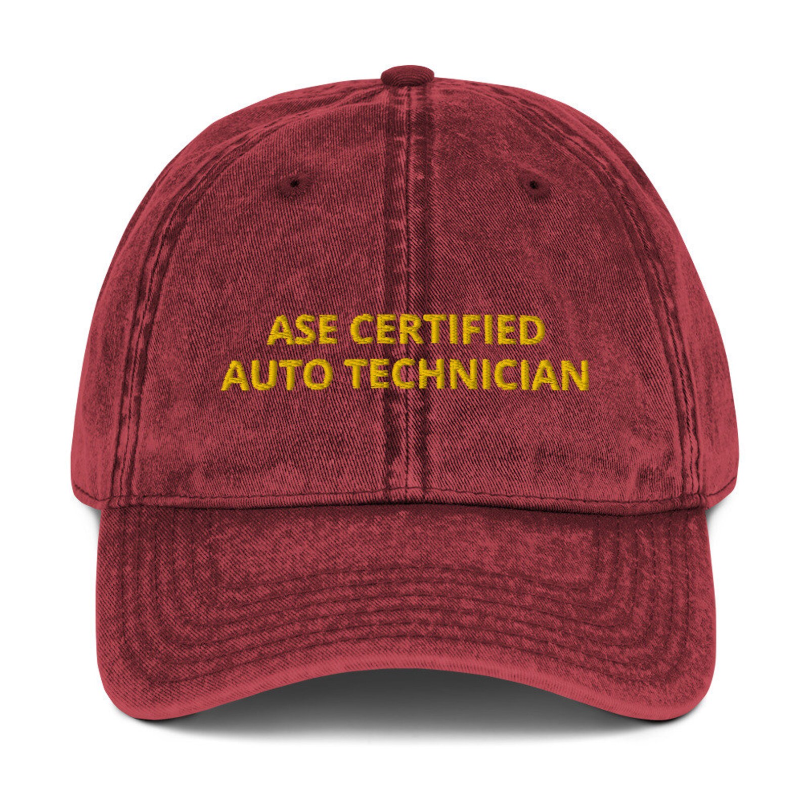 ASE CERTIFIED AUTO Technician Professional Vintage Cotton Twill Cap Old ...