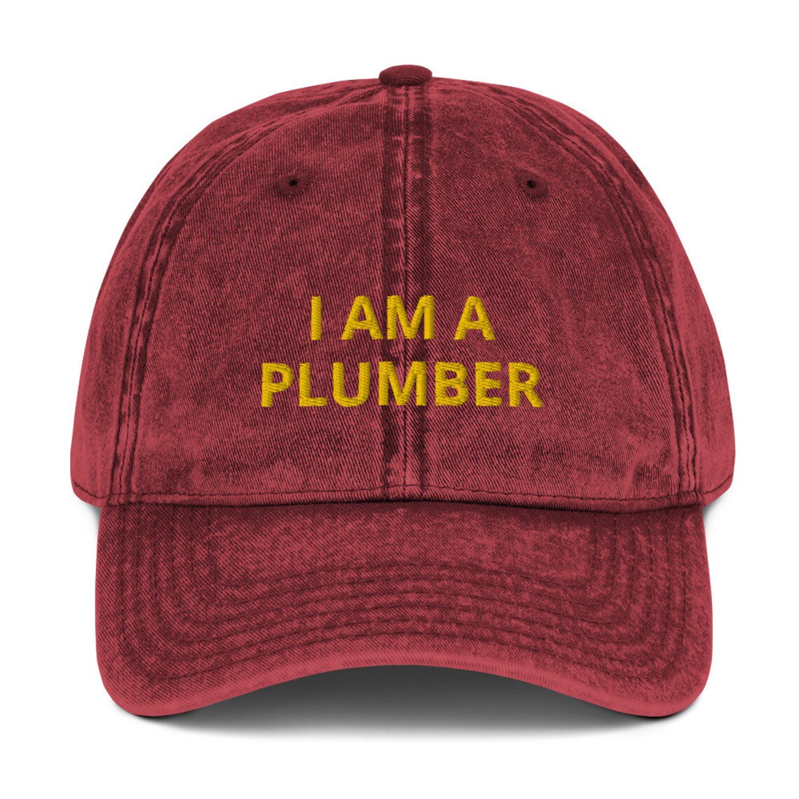 I AM A PLUMBER Vintage Cotton Twill Cap Home and Garden Household ...