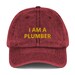 I AM A PLUMBER Vintage Cotton Twill Cap Home and Garden Household ...