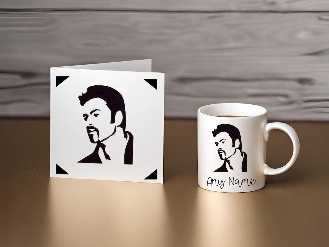 George Michael Cut Out Silhouette Card And/or Personalised Mug - Etsy