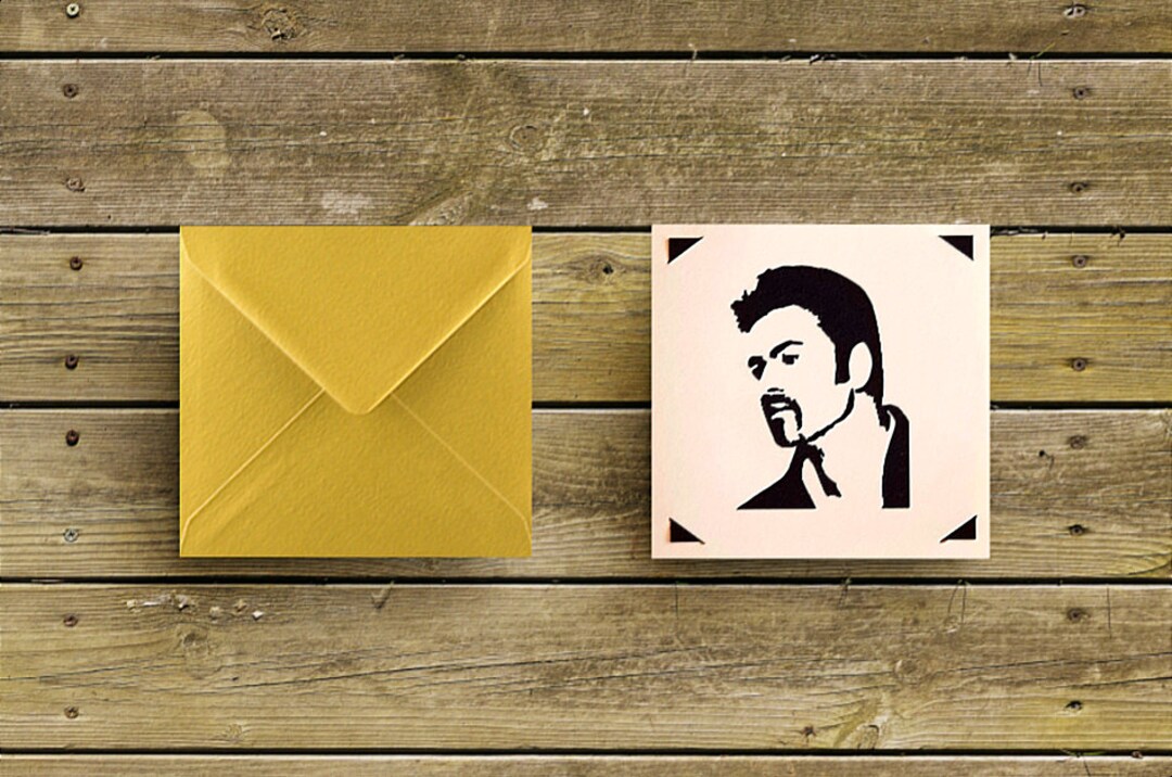 George Michael Cut Out Silhouette Card With Layered Black Card - Etsy