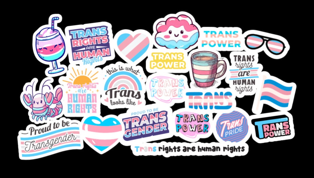 Trans Stickers - Glossy 22 Piece Set - Etsy