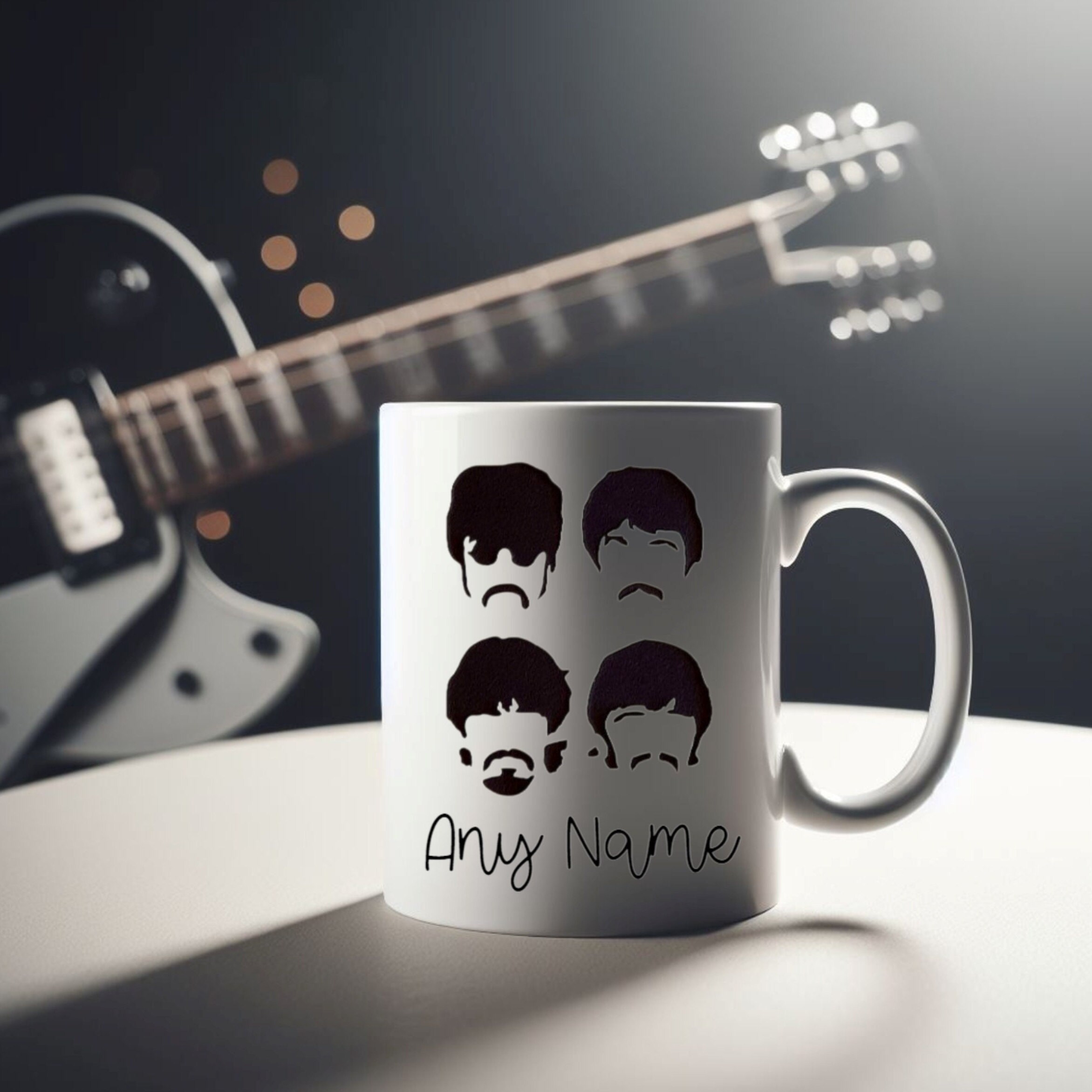 Beatles Cut Out Silhouette Card And/or Personalised Mug - Etsy UK