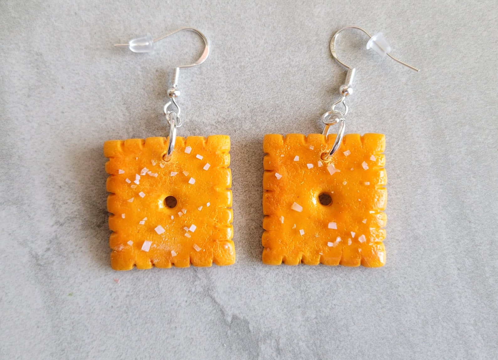 Cheese Cracker Earrings - Etsy
