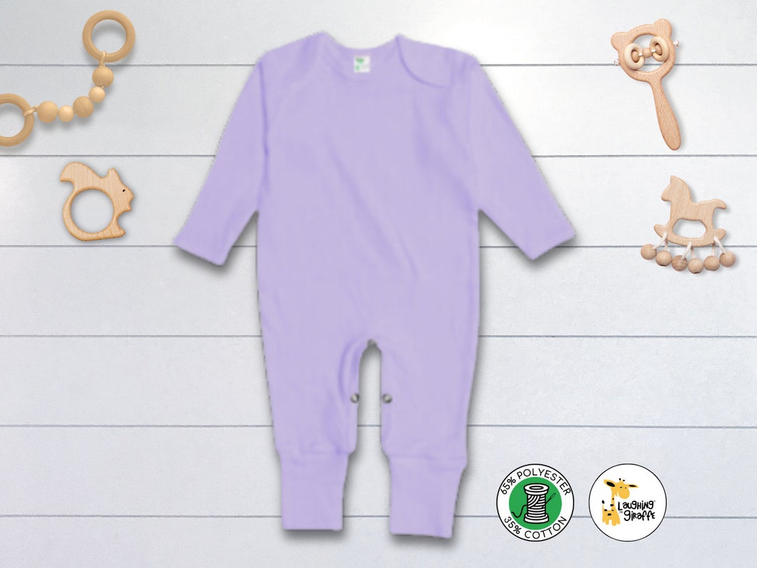 Baby Blank Long Sleeve Sleep N Play W/ Mittens & Fold Over Footie Super ...