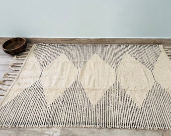 Moroccan Inspired Bohemian Handwoven Washable Cotton Rug Boho - Etsy