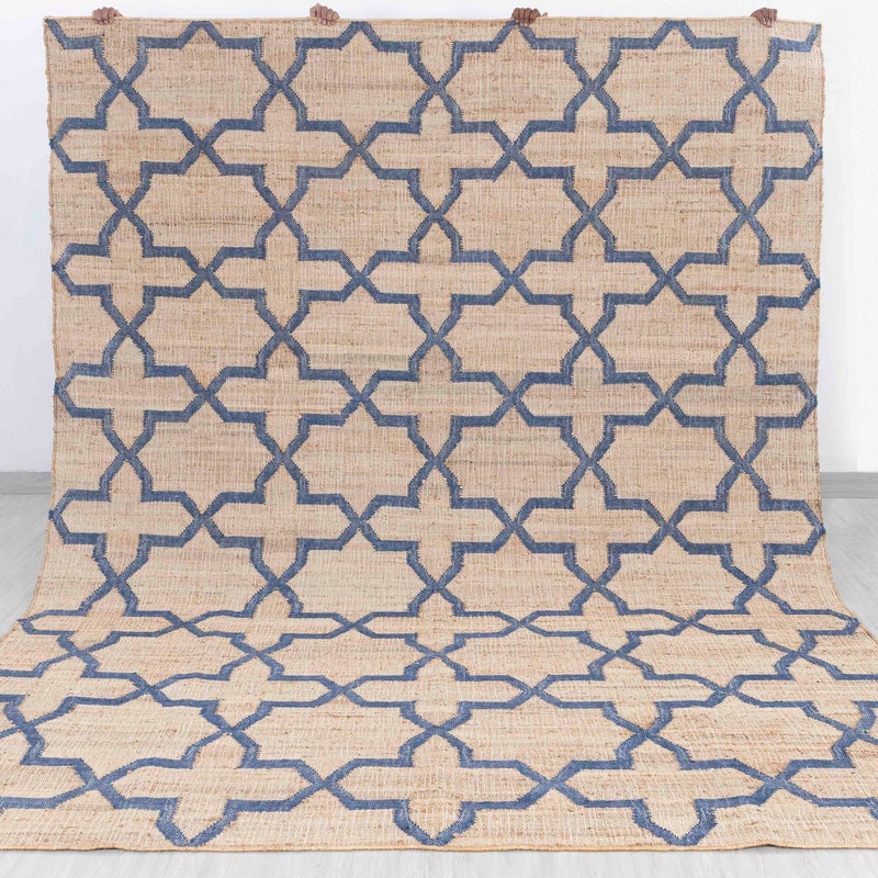 Scandinavian Navy Rug - Etsy