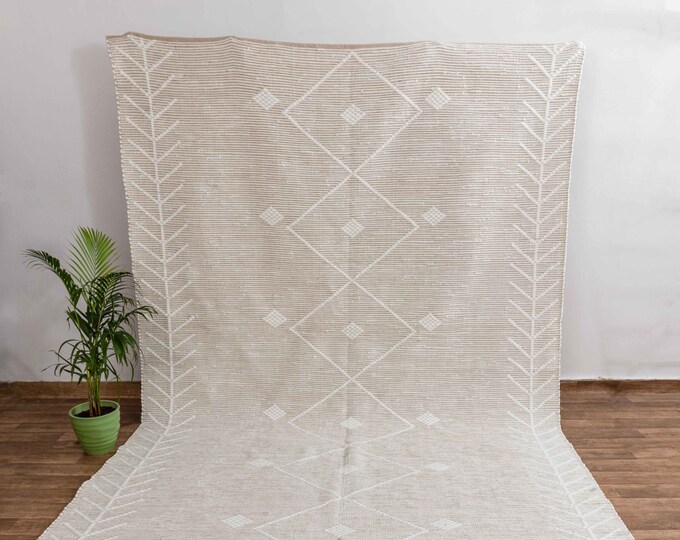 Bohemian Inspired Hand Woven Cotton Hand Woven Rug, Cotton Rag Rug ...