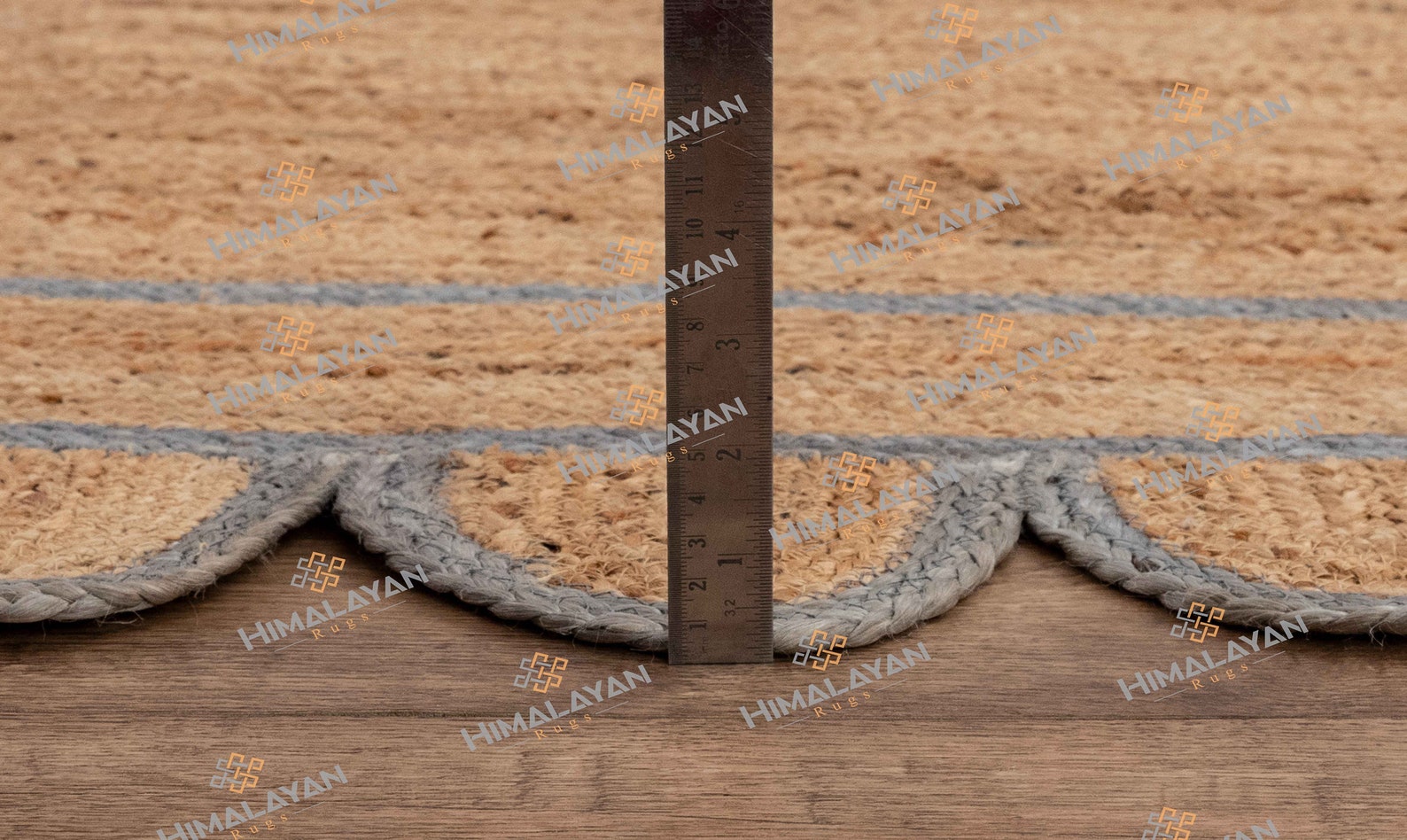 Grey Jute Scalloped Handmade Rug, Customize in Any Size and Shape..#gs ...
