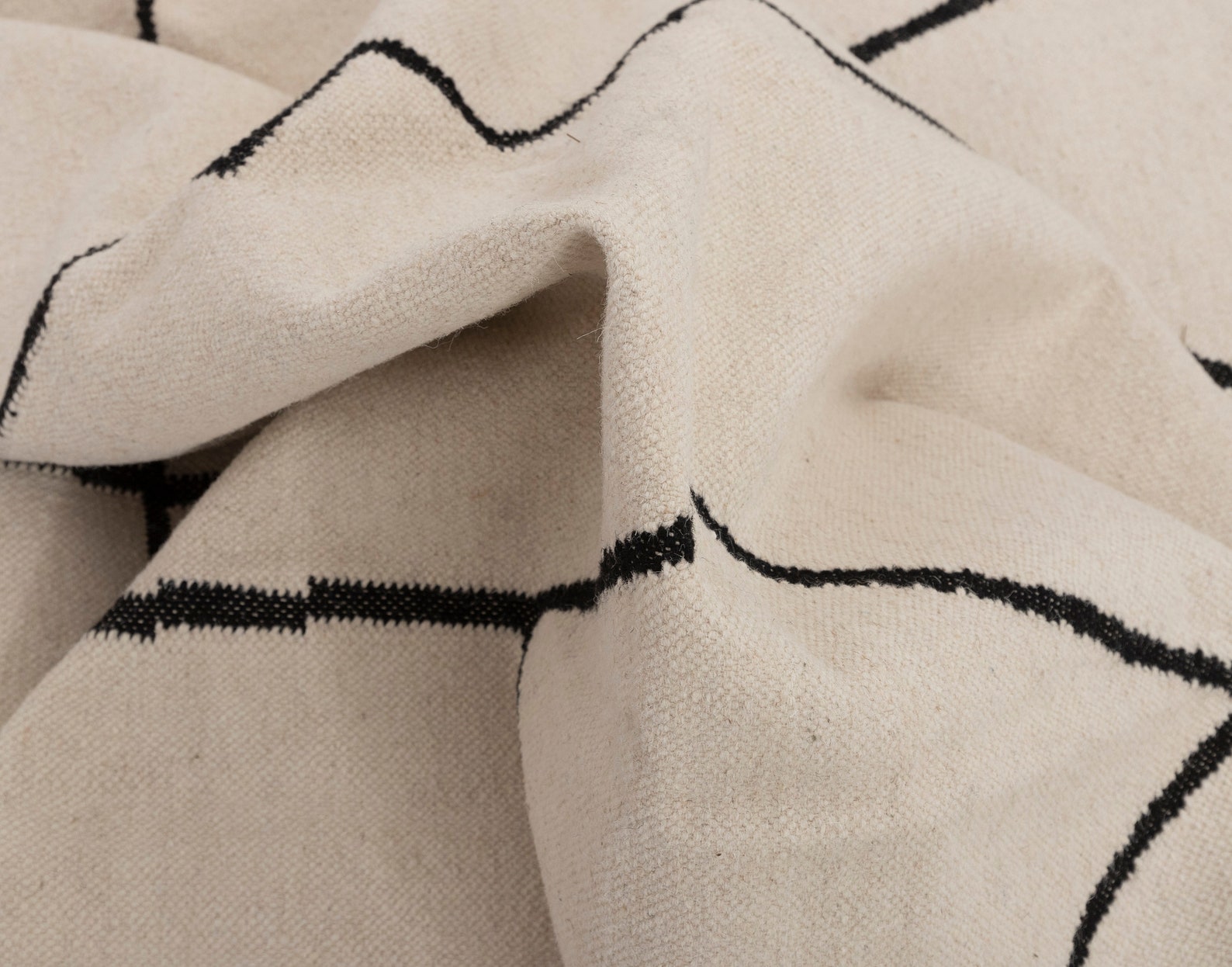 White Black Scandinavian Nordic Decor Inspired Rug Hand Woven | Etsy