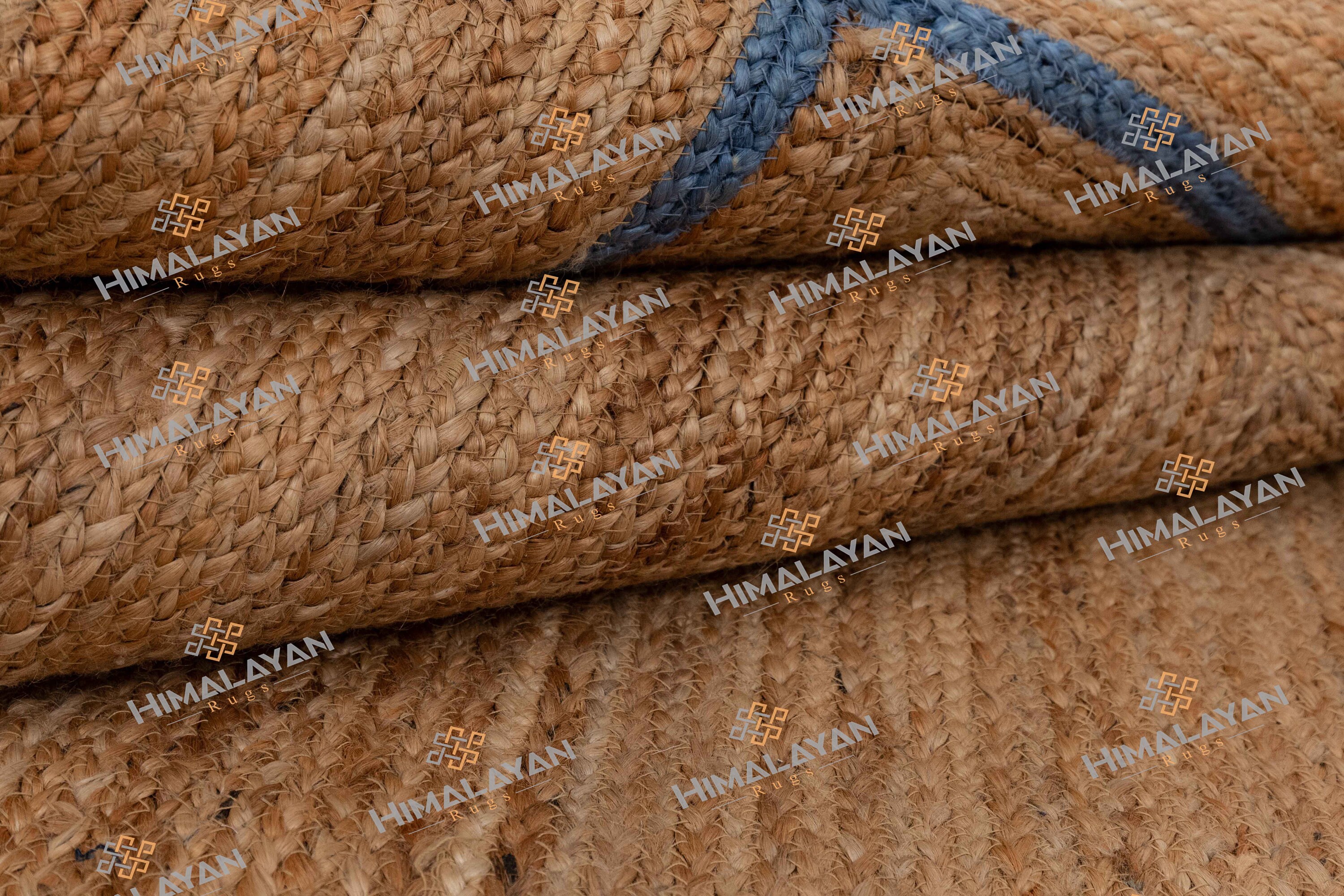 French Blue Jute Scallop Handmade Rug Jute Rugs Customise in - Etsy