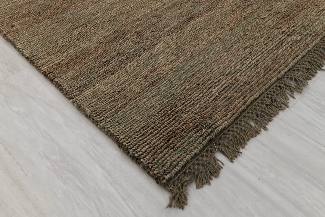 High Quality Hand Knotted Green Jute Loop Pattern Solid Rug,customize ...