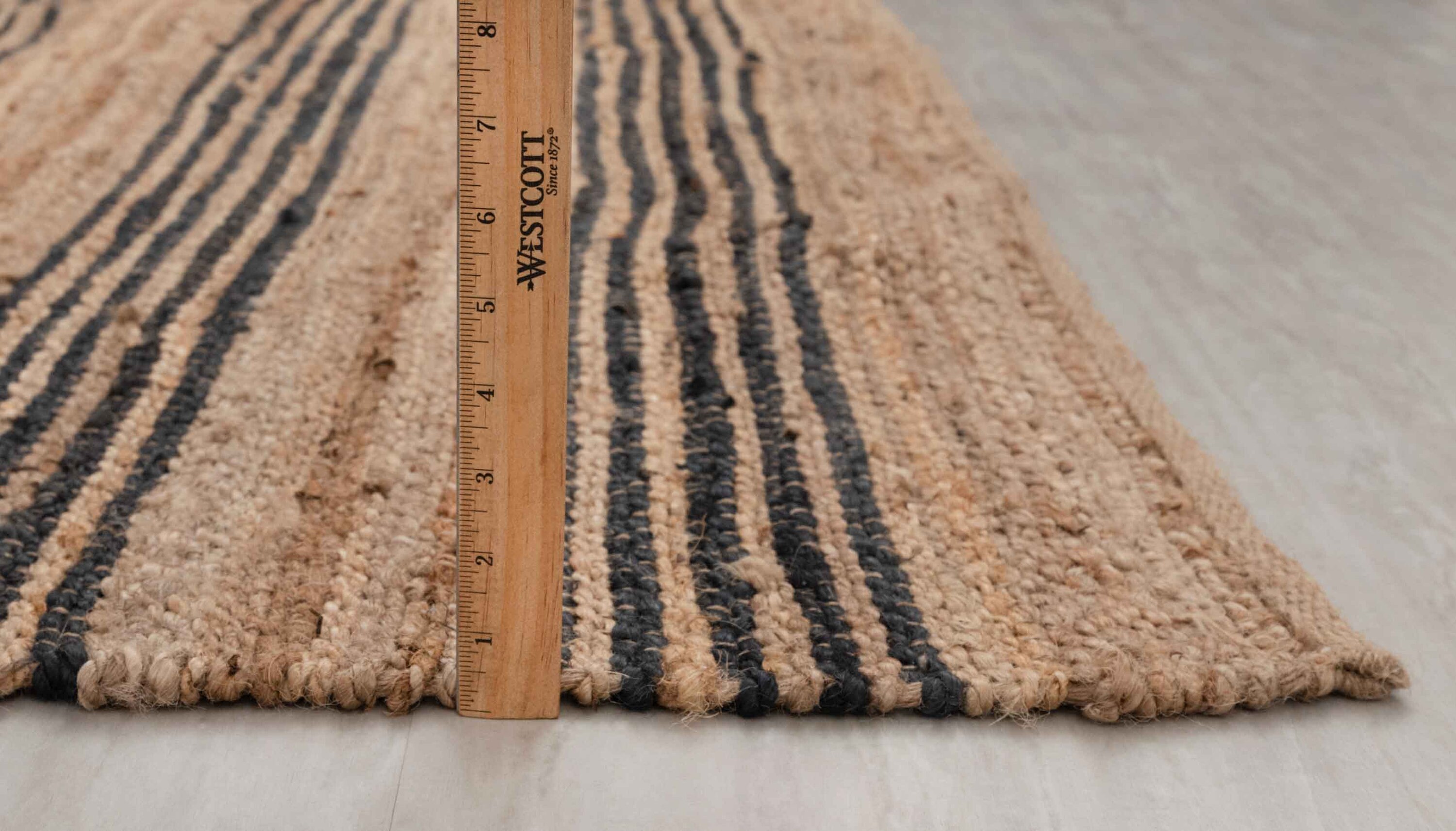 Jute Cotton Rug Hand Woven Black & Natural Jute Boho Modern | Etsy