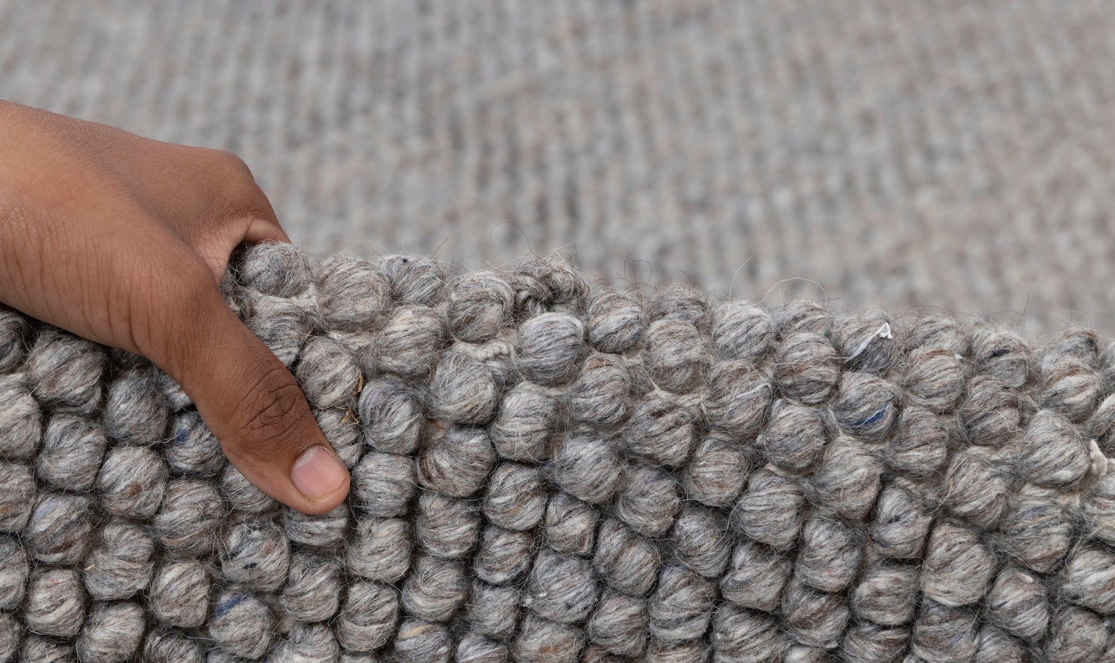 Grey Brown High Quality Chunky Wool Felted Nordic Scandinavian Modern ...