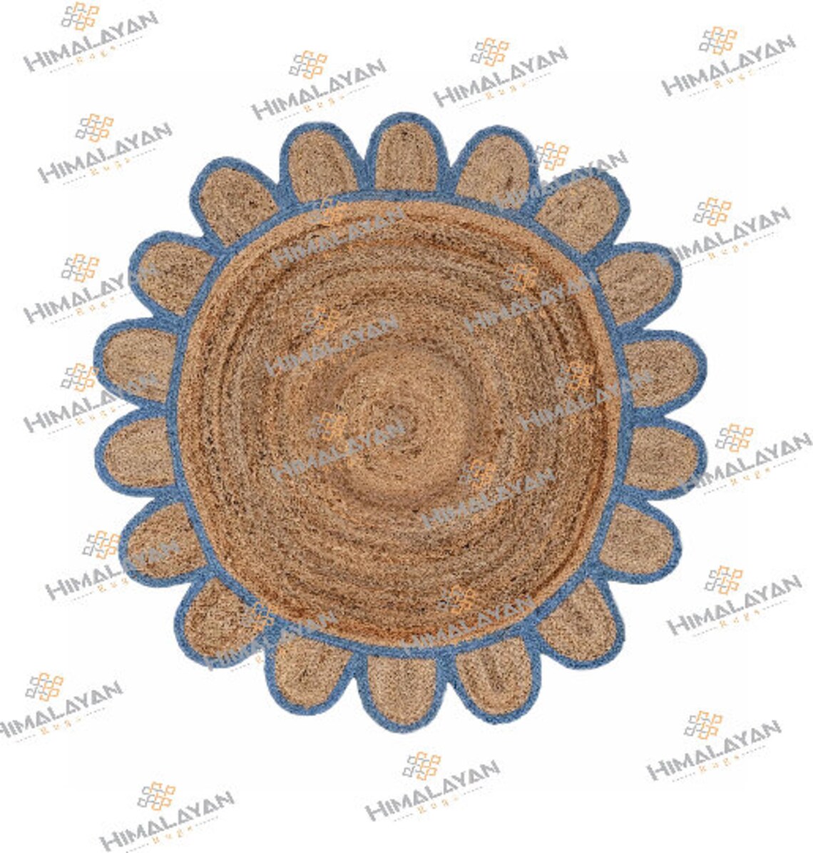 Scallop Round Jute Rug, Bohemian Rug, Natural Eco Friendly Rug Boho ...