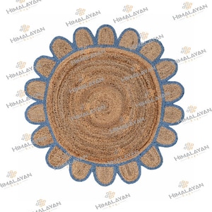 Scallop Round Jute Rug, Bohemian Rug, Natural Eco Friendly Rug Boho ...