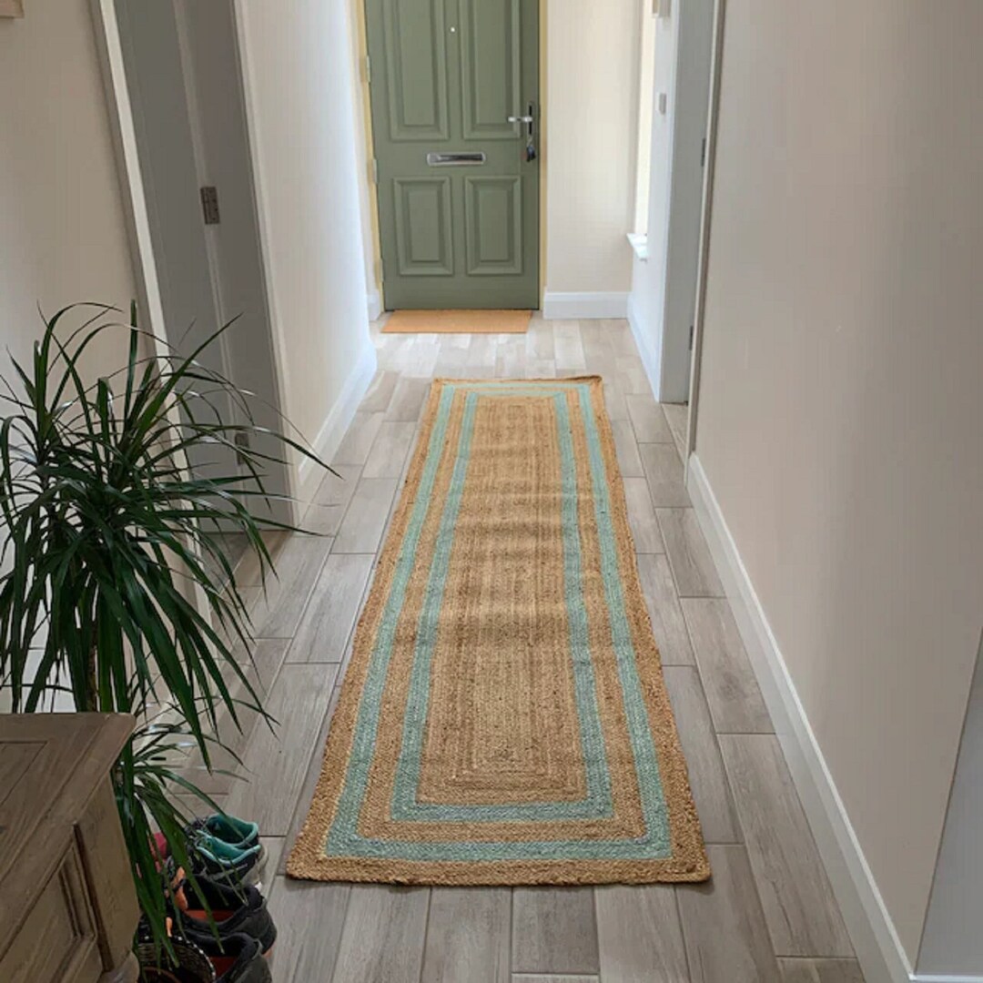 Soft Sea Green Border Hand Made Rug,bohemian Decor Inspire, Customize ...