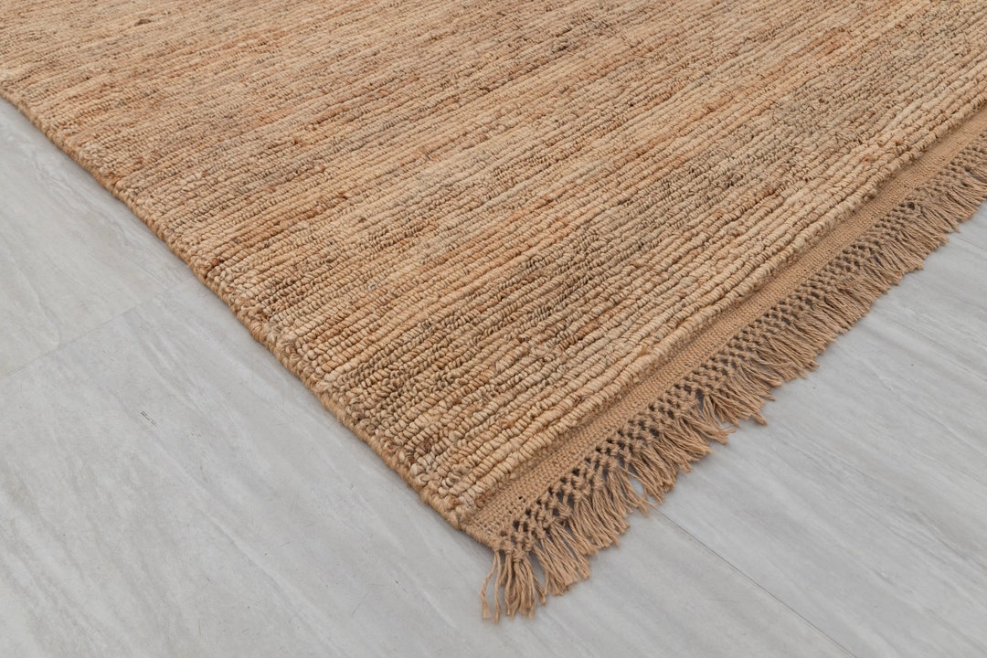 High Quality Hand Knotted Natural Jute Loop Pattern Solid Rug,customize ...