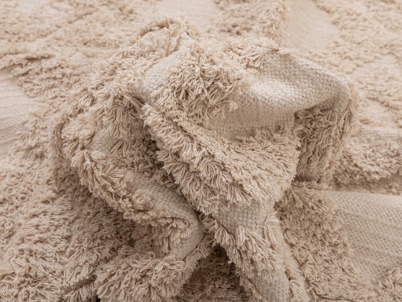 Moroccan Inspired Bohemian Handwoven Washable Cotton Rug, Boho Chic ...