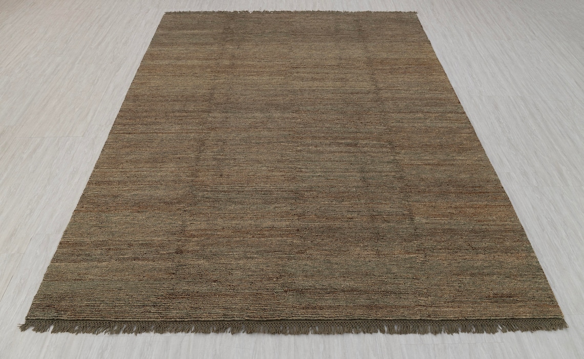High Quality Hand Knotted Green Jute Loop Pattern Solid Rug,customize ...