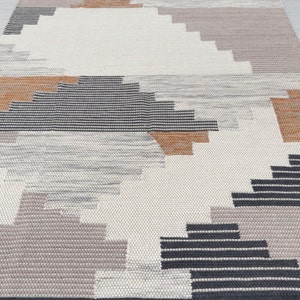 Scandinavian Nordic Decor Bohemian Inspired Rug Hand Woven Wool ...