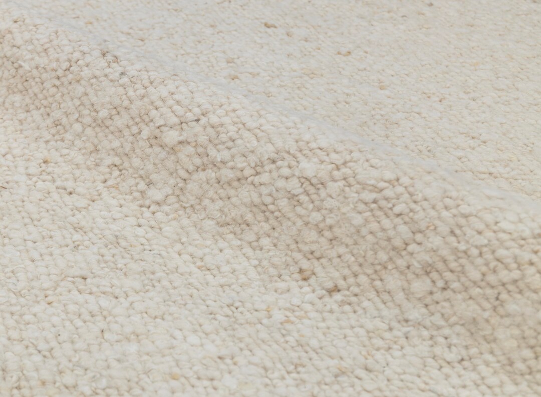 Ivory Cream Wool Hand Woven High Quality Bohemian Scandinavian Decor ...