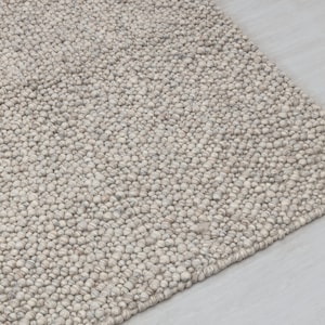 Light Grey Brown Chunky Pebble Natural Non Dyed Wool Handwoven High ...